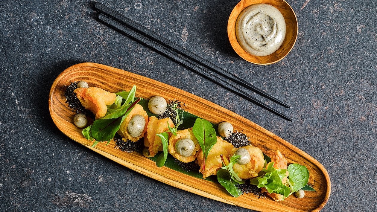 Deep Fried Prawn with Black Sesame Sauce - Recipe
